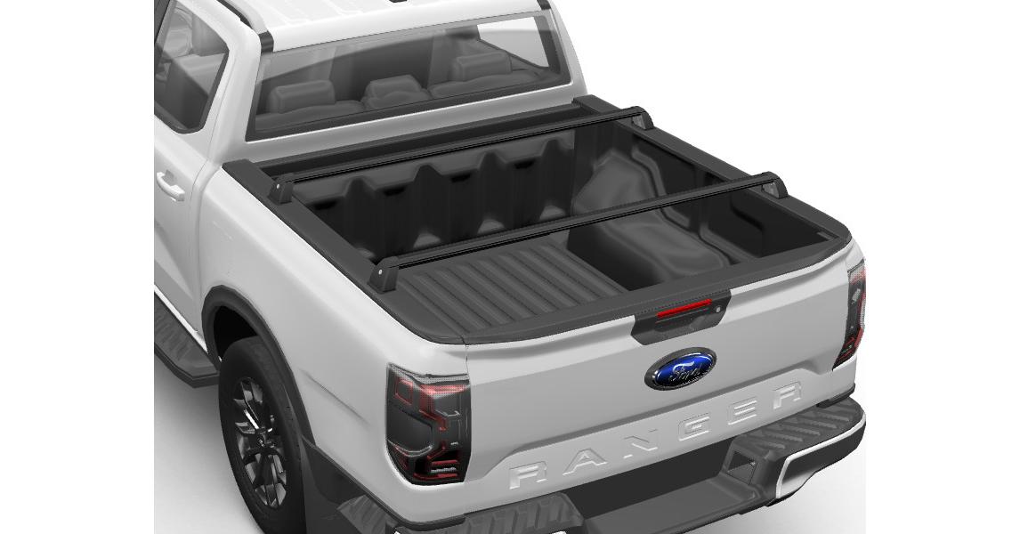 Mountain Top Cargo carriers for bed rail - black, 1 pair - Ranger 2023 ...