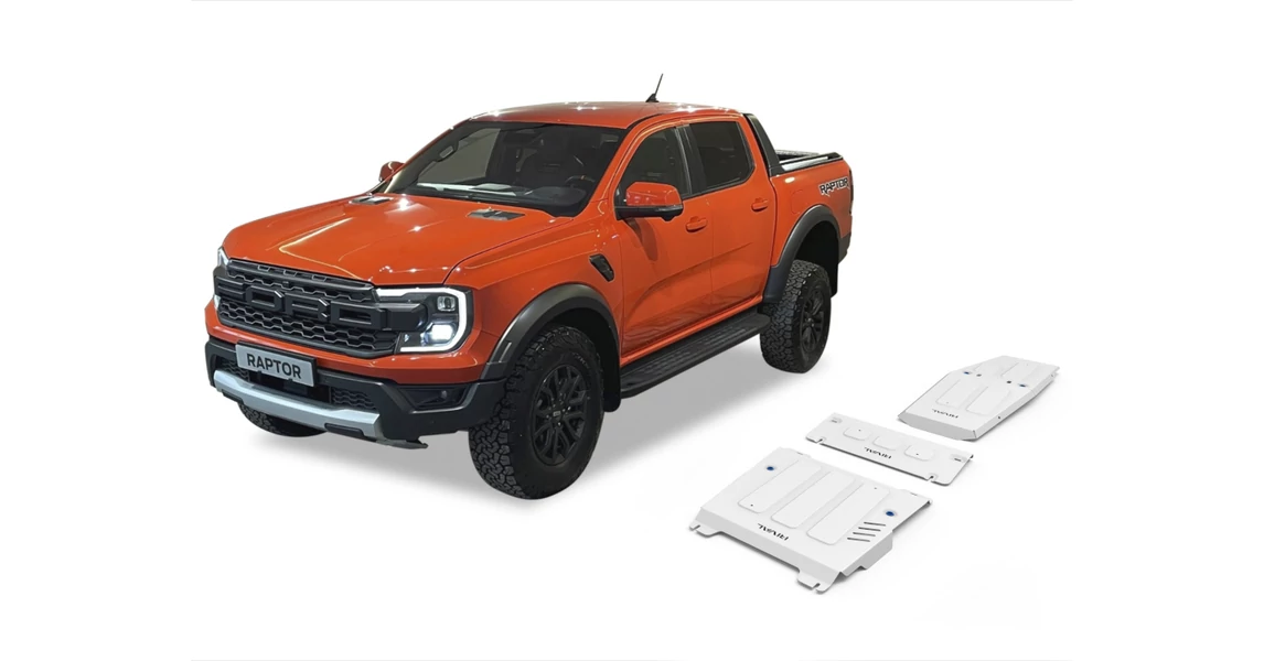 Rival Underbody guard set, 4mm aluminium - Ford Ranger Raptor 2023 ...