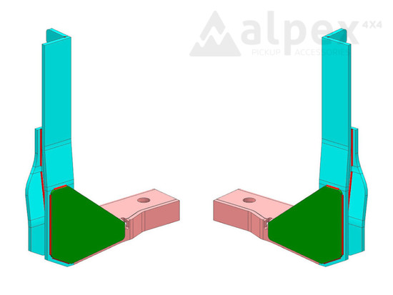 J-brace Truck Bed Reinforcement set - Ford Raptor 2023+, Ford original ...